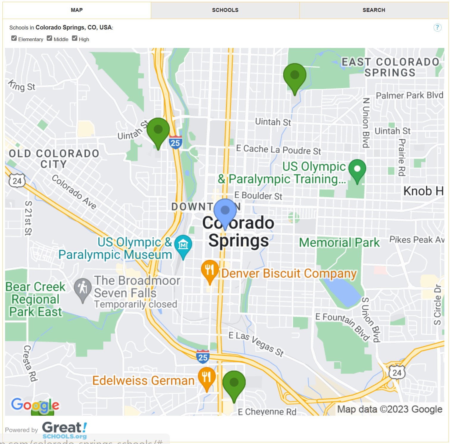 School District Map Colorado Springs